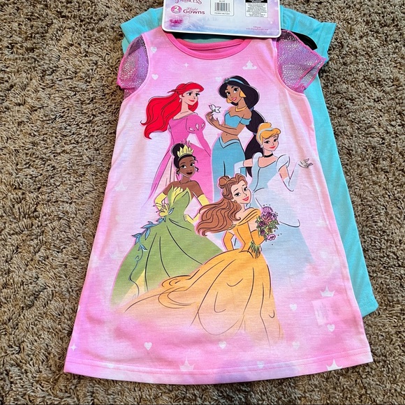Disney | Pajamas | Nwt Girls Disney Two Pack Nightgowns | Poshmark